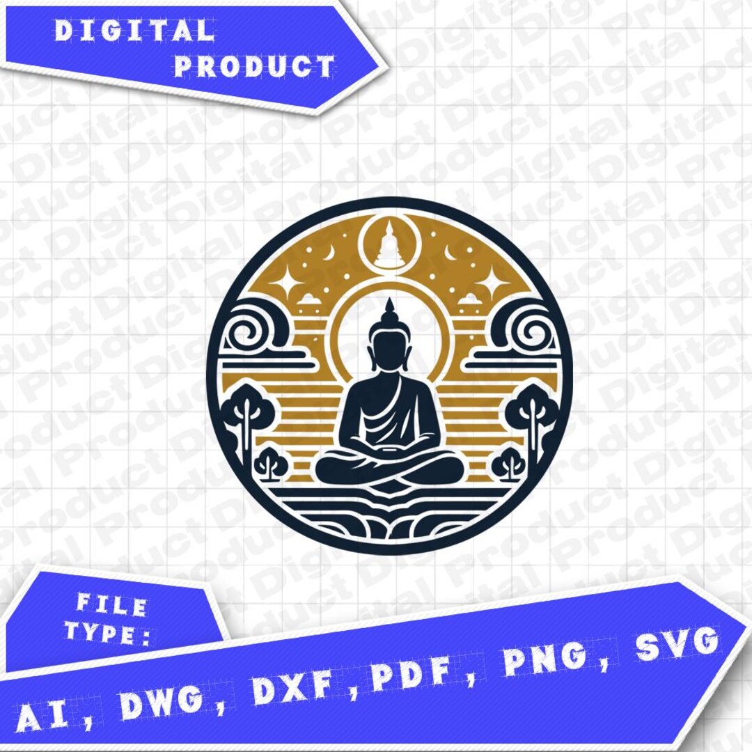 Buddha Logo Files Ai, Dwg, Dxf, Pdf, Png, Svg, 300dpi, Color Logo ...