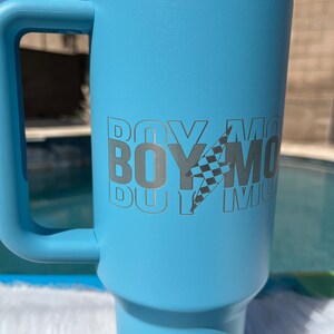 Engraved Stanley Cup Blue Stanley Cup Stanley Boy Mom Engraved - Etsy