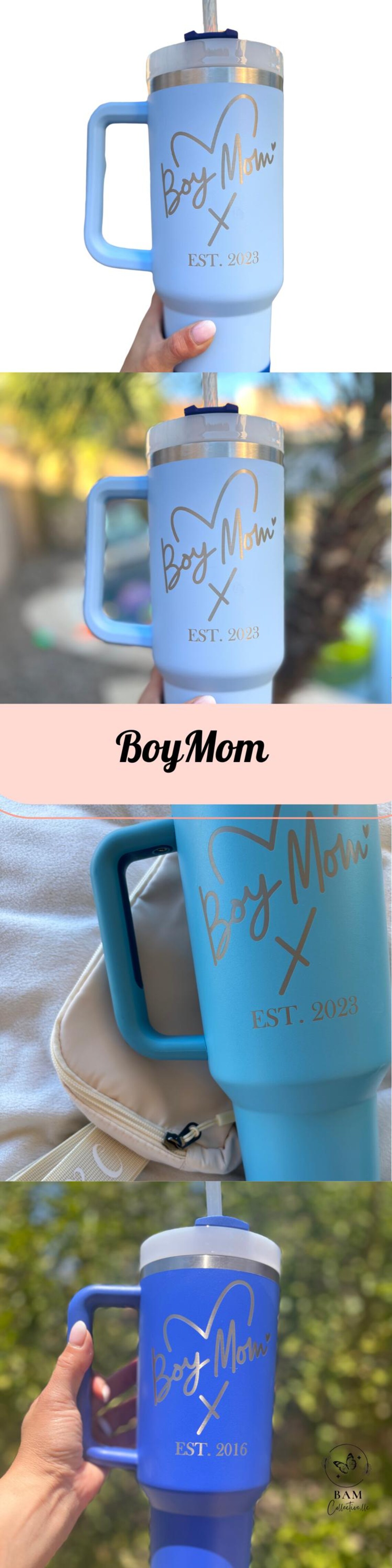 Engraved Stanley Cup Blue Stanley Cup Stanley Boy Mom Engraved Boy Mom ...