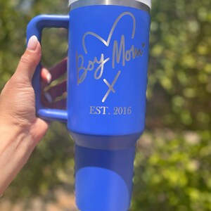 Engraved Stanley Cup Blue Stanley Cup Stanley Boy Mom Engraved Boy Mom ...