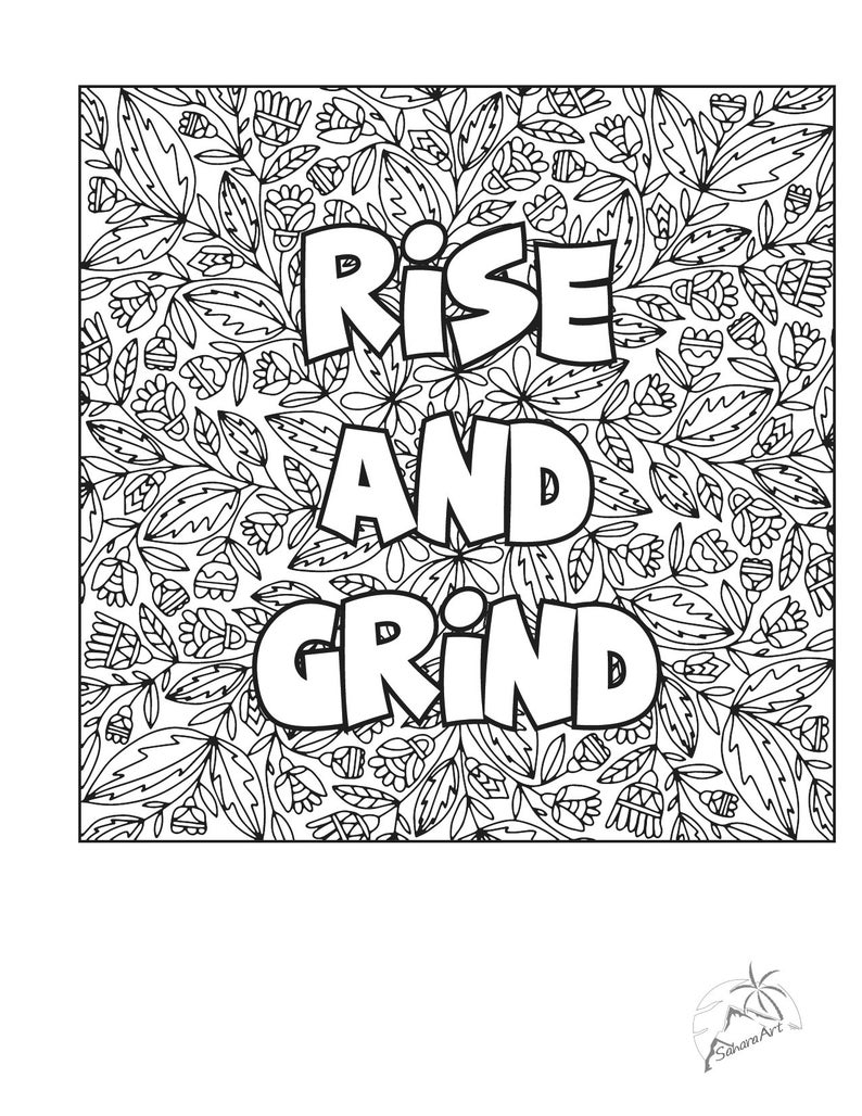 25 Motivational Coloring Pages PDF-JPG for Adults, Inspirational ...