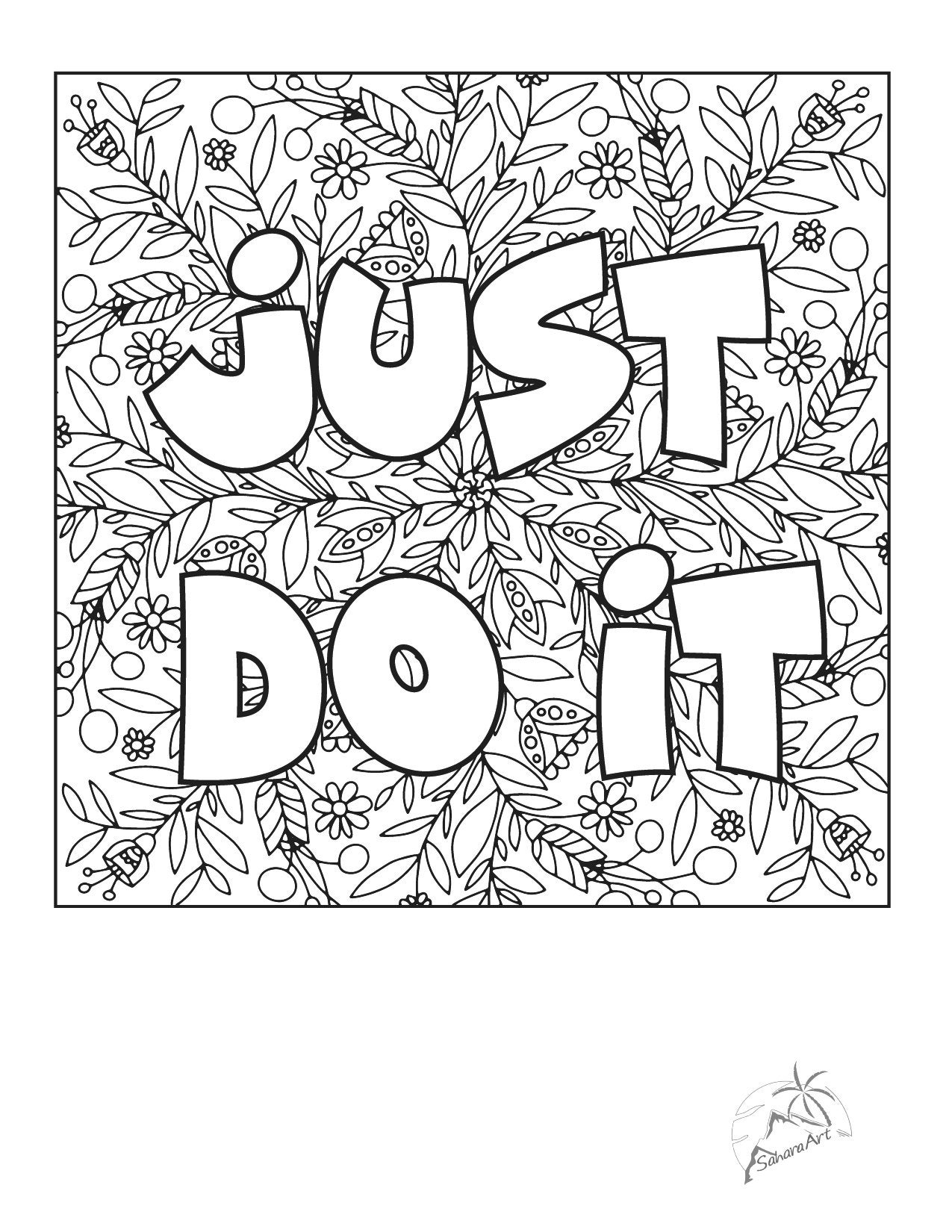 25 Motivational Coloring Pages PDF-JPG for Adults, Inspirational ...