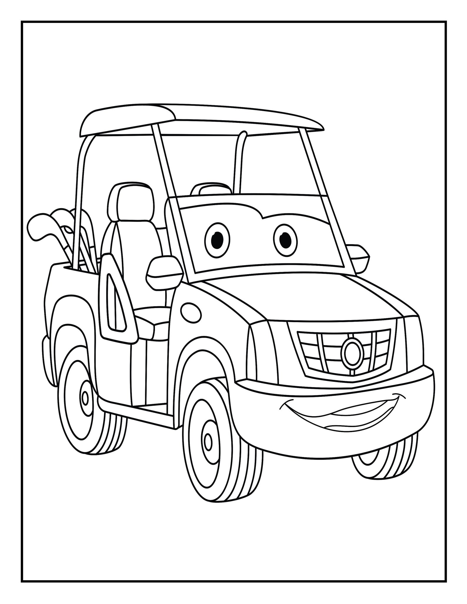 Cute Vehicle Coloring Pages Kids & Adults Part I - Etsy