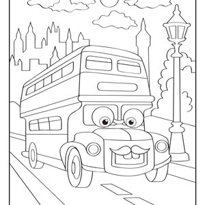 Cute Vehicle Coloring Pages Kids & Adults Part I - Etsy