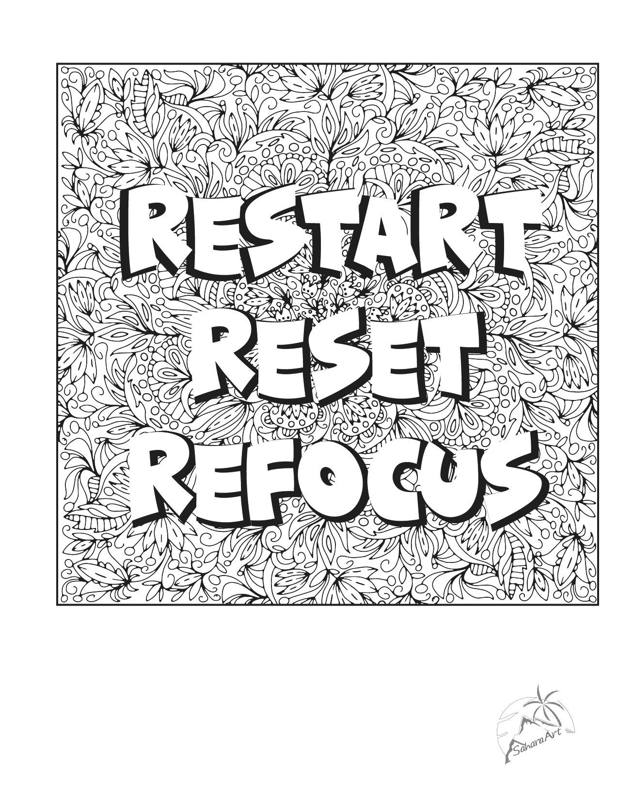 25 Motivational Coloring Pages PDF-JPG for Adults, Inspirational ...