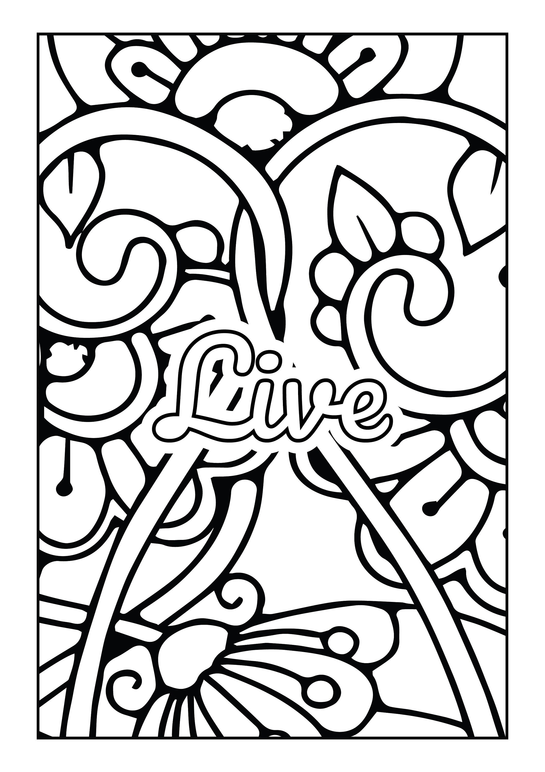 18 Inspirational Words Coloring Pages Motivational Words, Quotes for ...