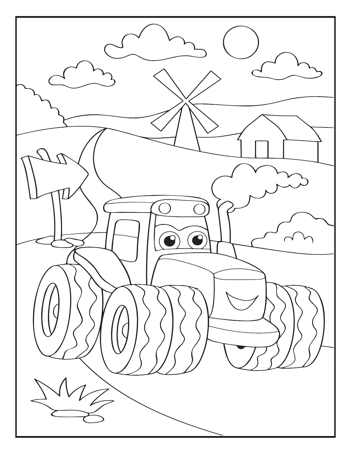 Cute Vehicle Coloring Pages Kids & Adults Part I - Etsy