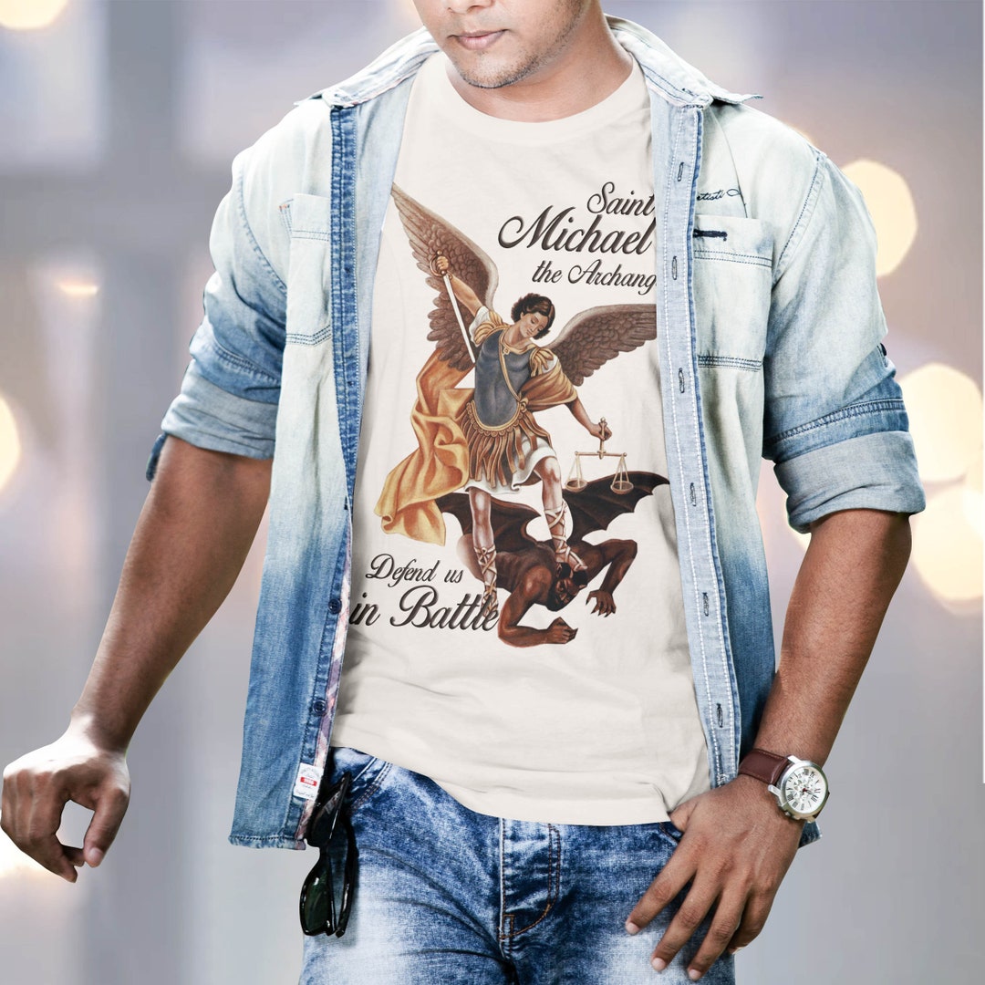 Saint Michael the Archangel T Shirt Tee Catholic Vintage Apparel ...