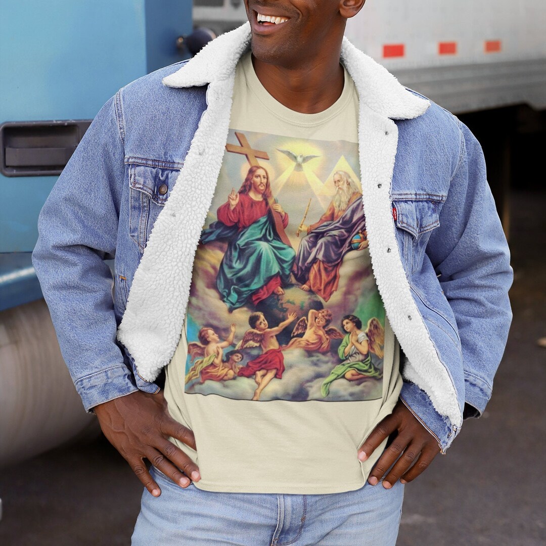 Holy Trinity V1 God Jesus Spirit T Shirt Tee Catholic Vintage Apparel ...