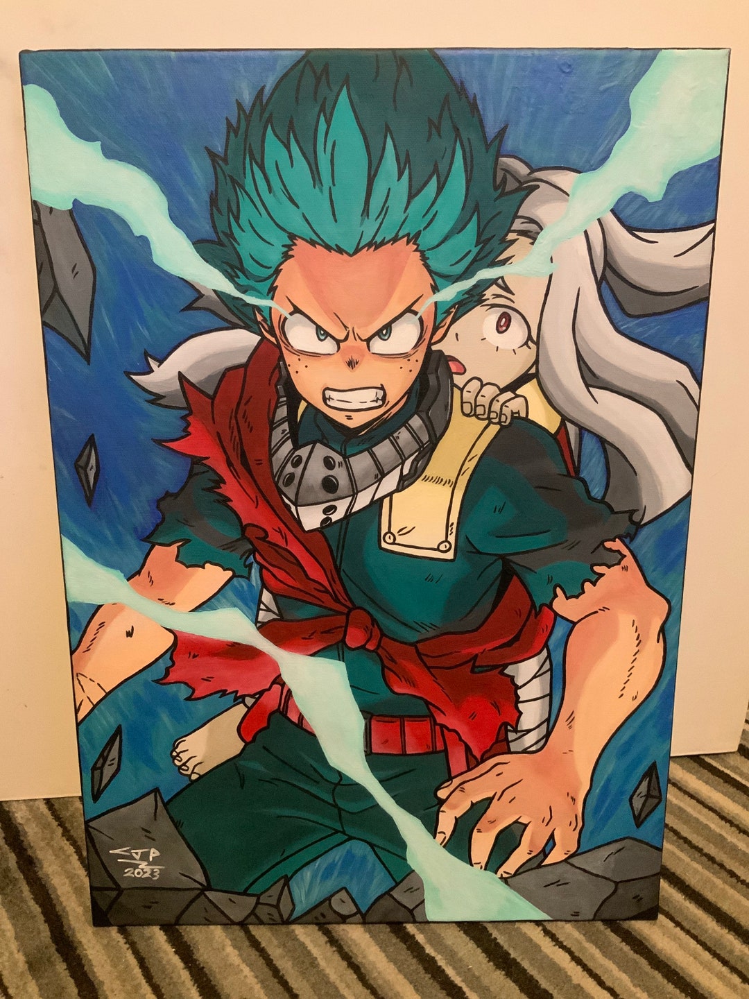 A2 Size My Hero Academia Deku 100 Canvas Etsy 6134