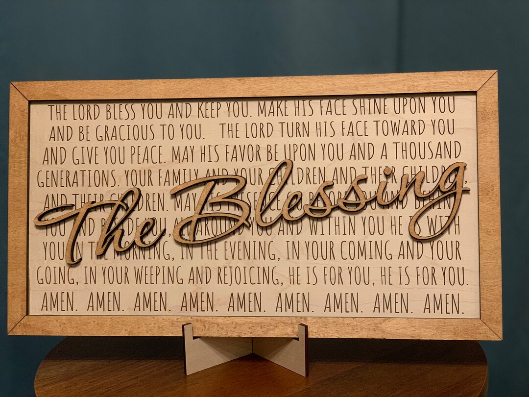 Digital SVG File - the Blessing Framed Sign -glowforge Ready - Etsy