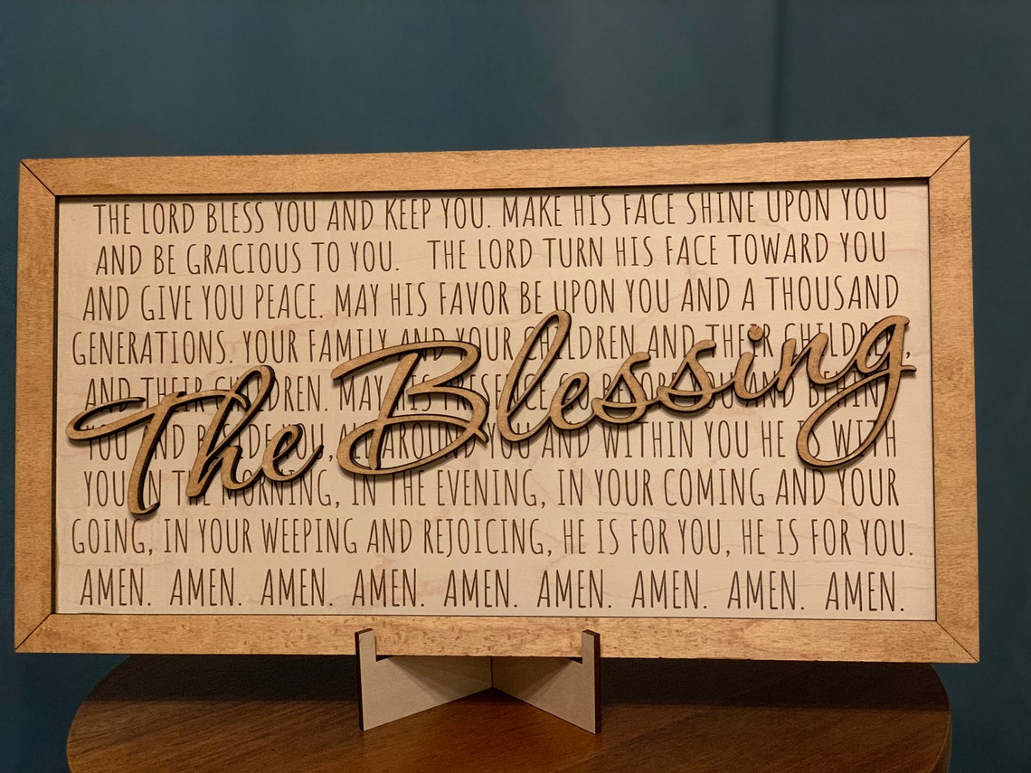 Digital SVG File - the Blessing Framed Sign -glowforge Ready - Etsy