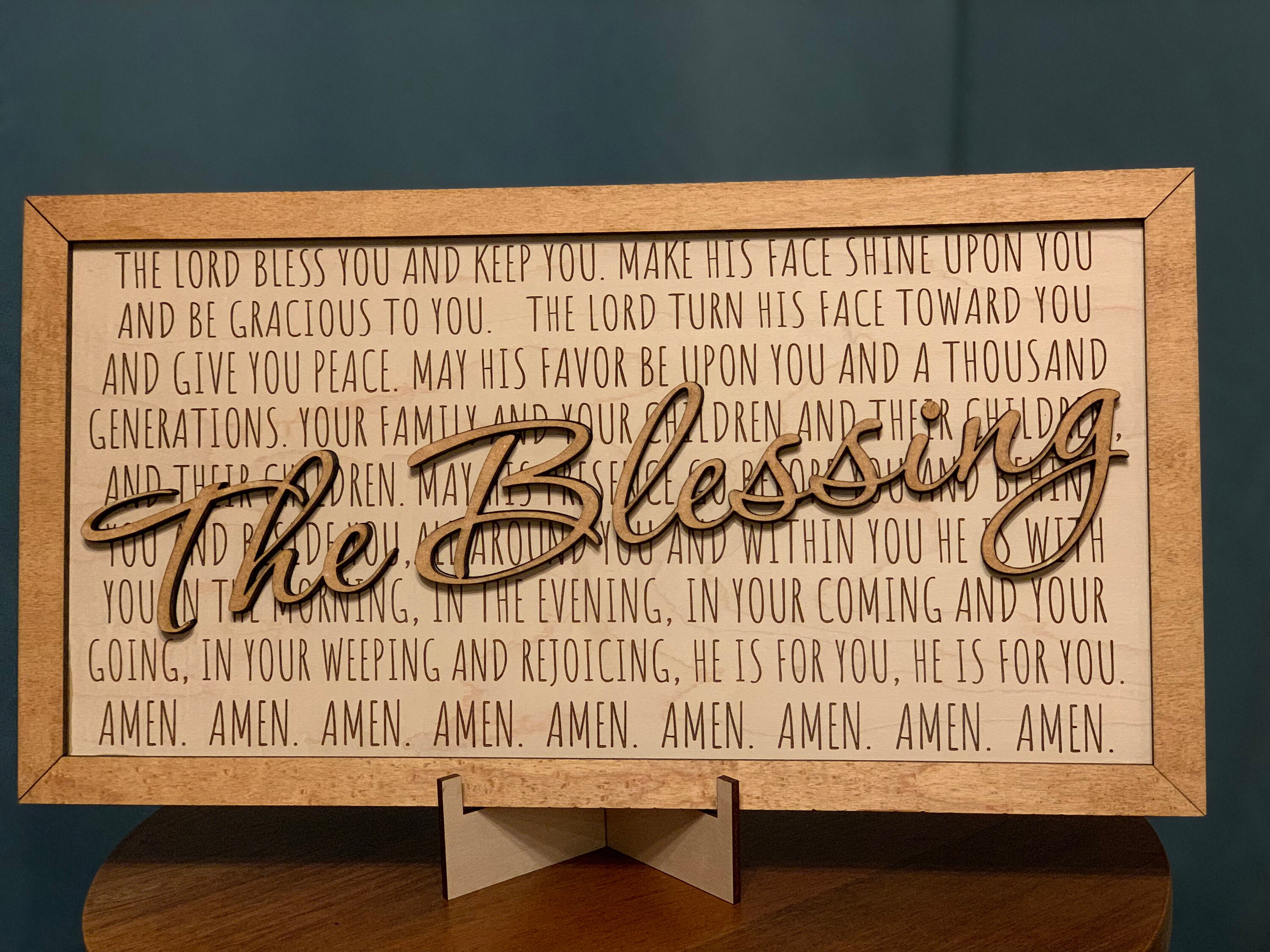 Digital SVG File - the Blessing Framed Sign -glowforge Ready - Etsy