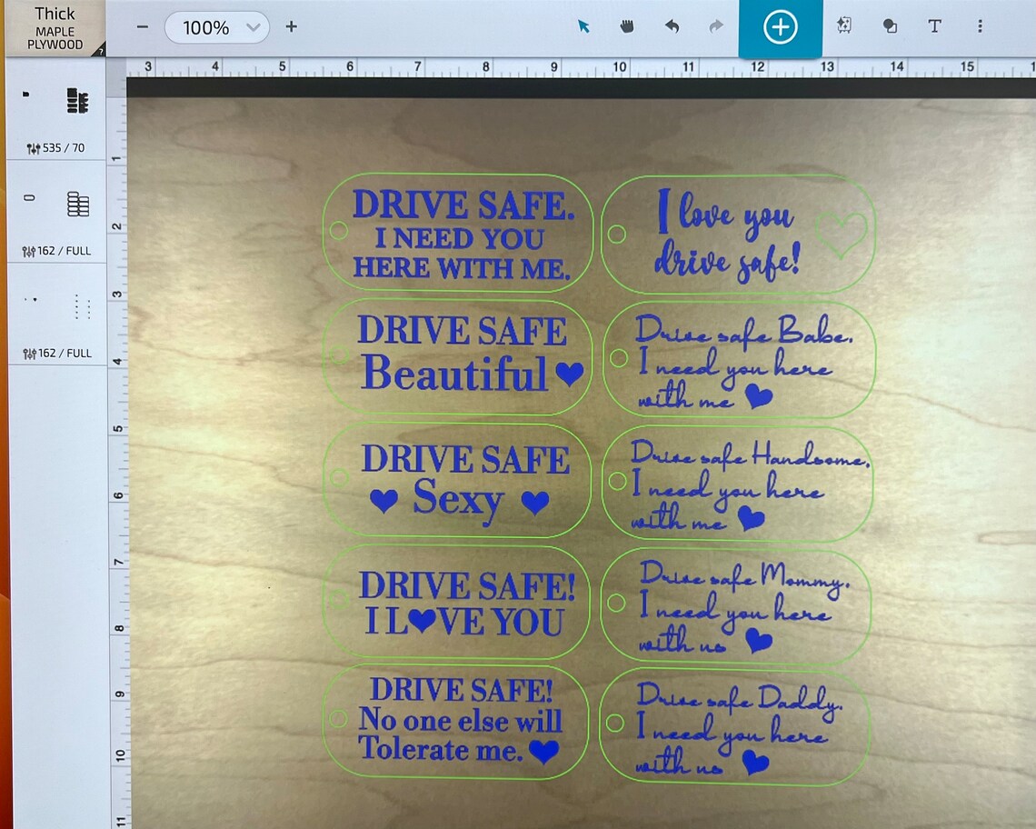 Digital SVG File -drive Safe Keychain SVG File (pack) - Glowforge Ready ...