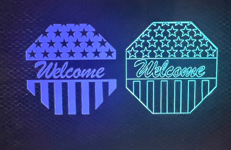Digital SVG File -welcome Stars and Stripes Octagon Sign - Glowforge ...