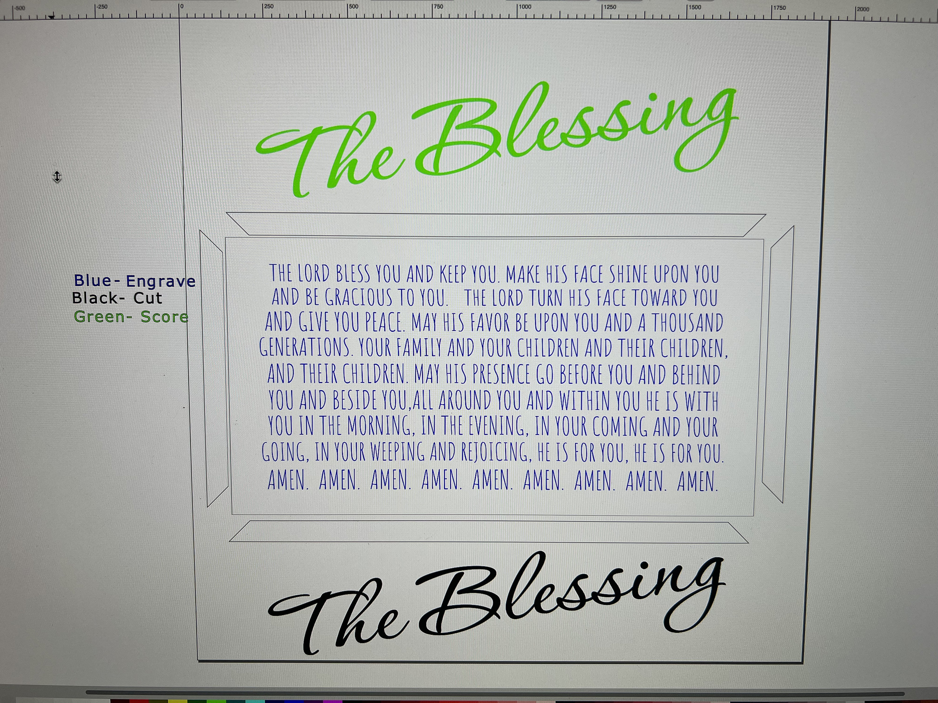 Digital SVG File - the Blessing Framed Sign -glowforge Ready - Etsy
