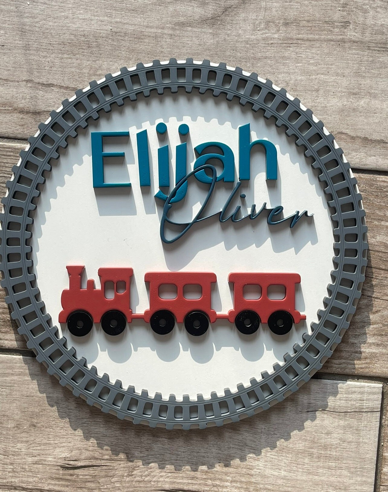 Train & Track Nursery Round Sign DIGITAL FILE - Etsy