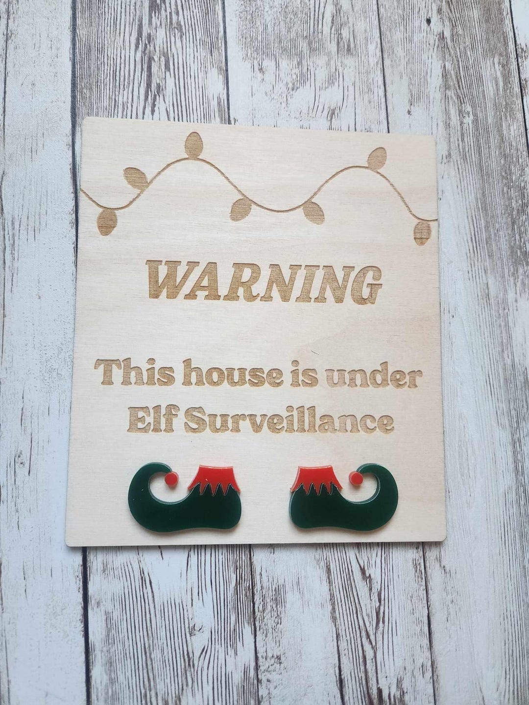 Elf Surveillance Sign - Etsy