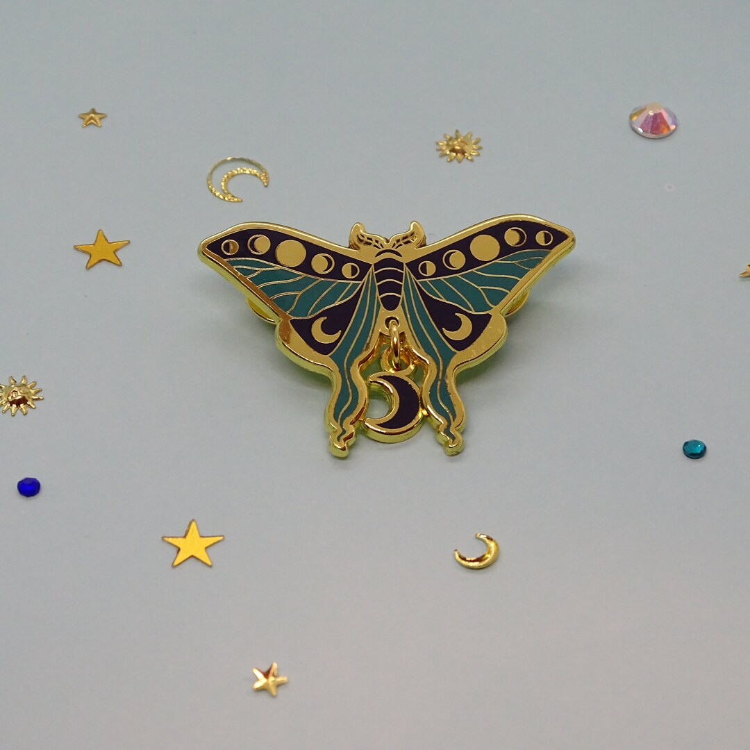Magic Butterfly Pin Moon Phase Esoteric Magic Trendy Accessory Pin ...