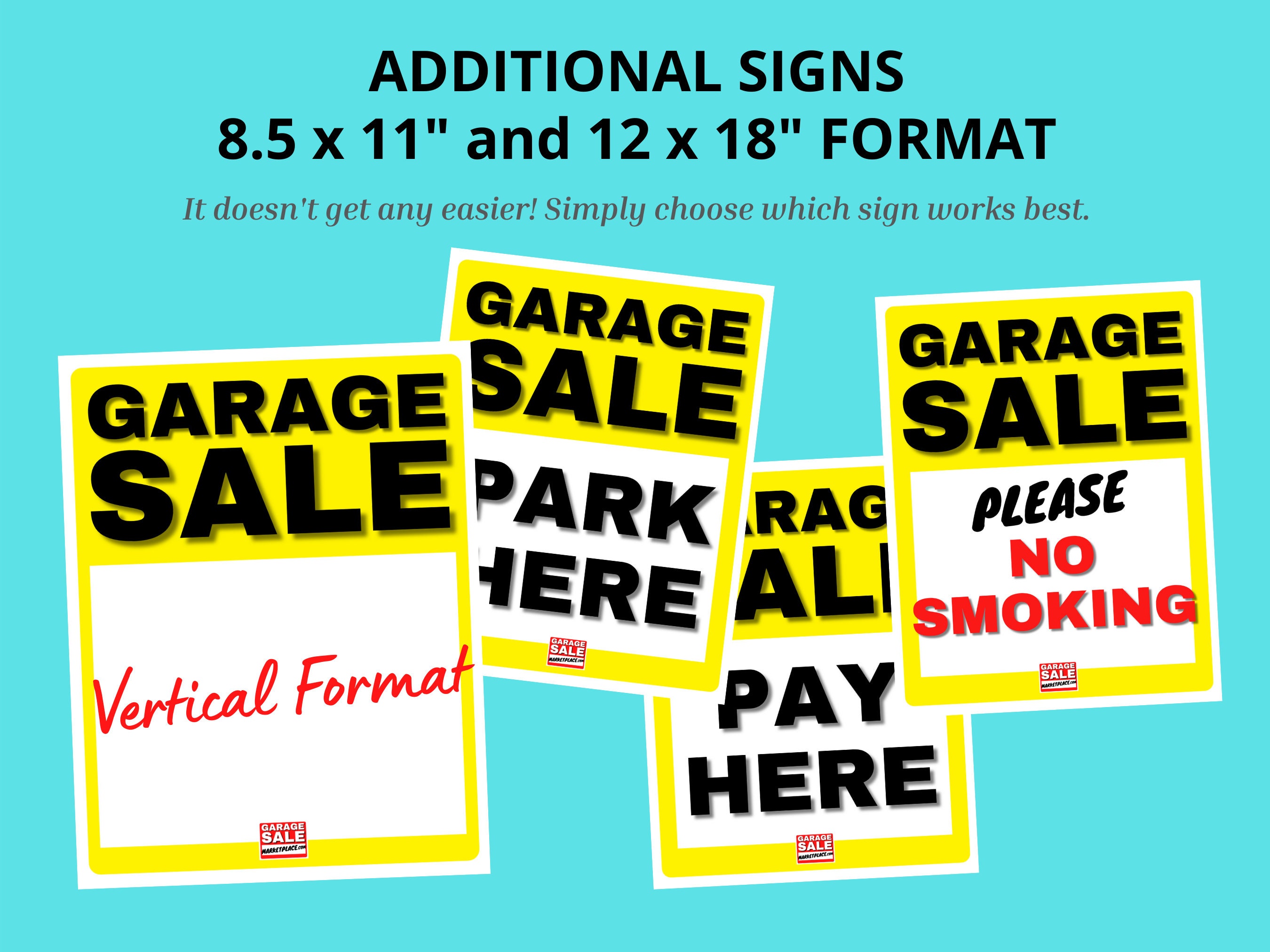 Garage Sale Sign Kit DIY Printable Digital Download With Social Media ...
