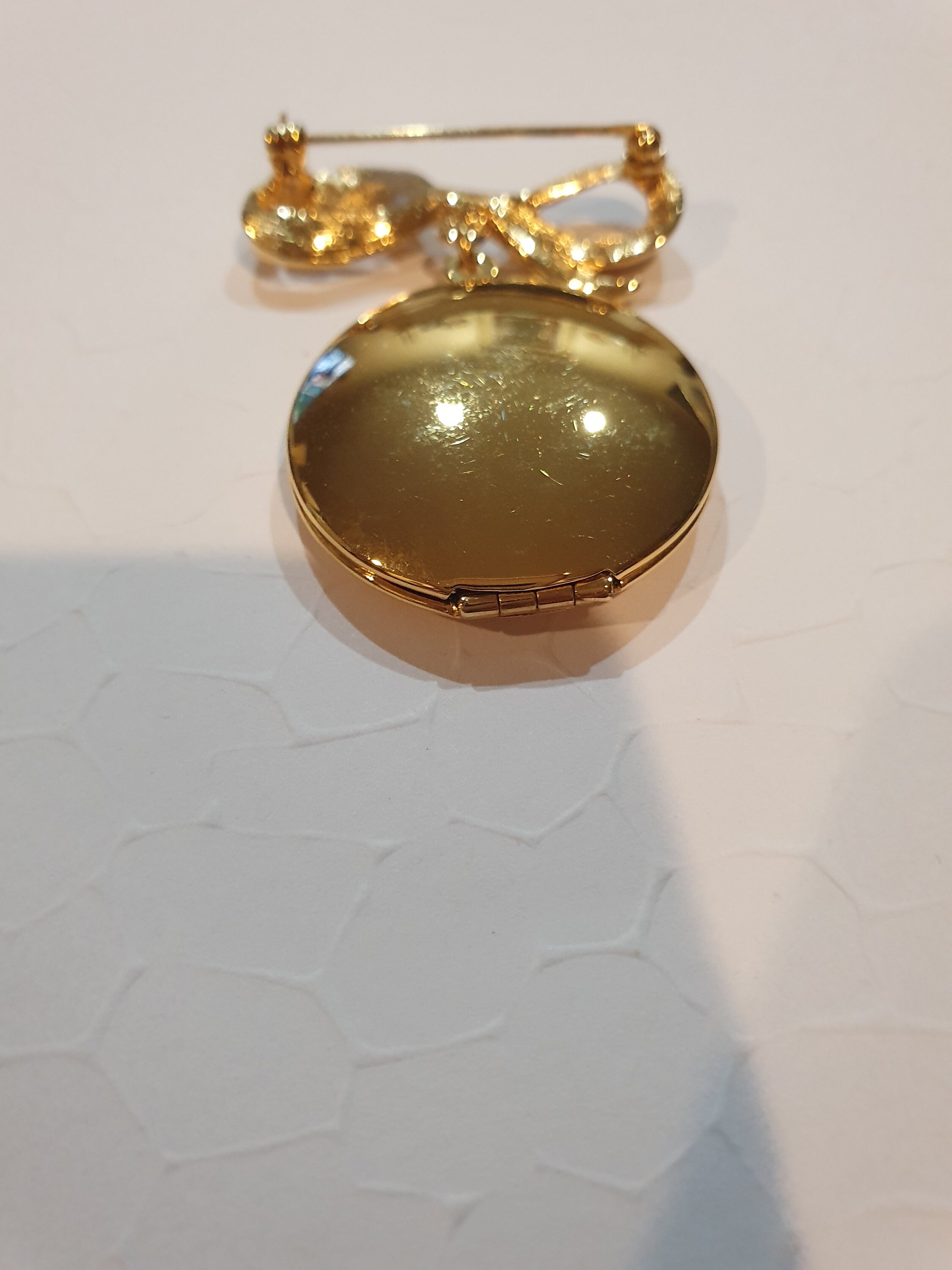 Monet Signed Locket Brooch Pin Engraved mother - Etsy