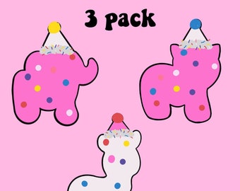 Frosted Animal Cookie Collection Magnet or Keychain Circus Cookies ...