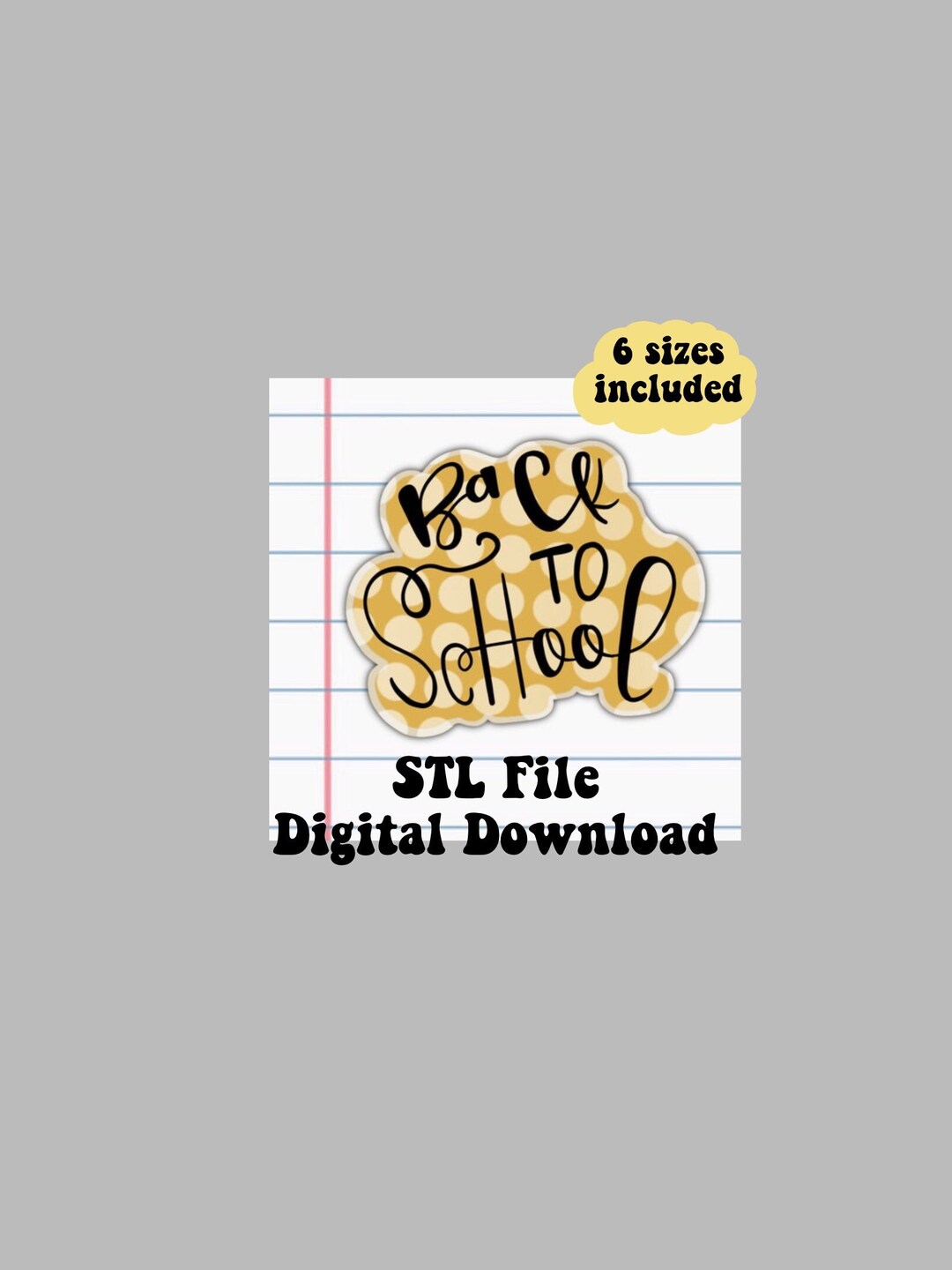 Back to School Cookie Cutter STL File, Sugar Cookie Cutters STL File ...