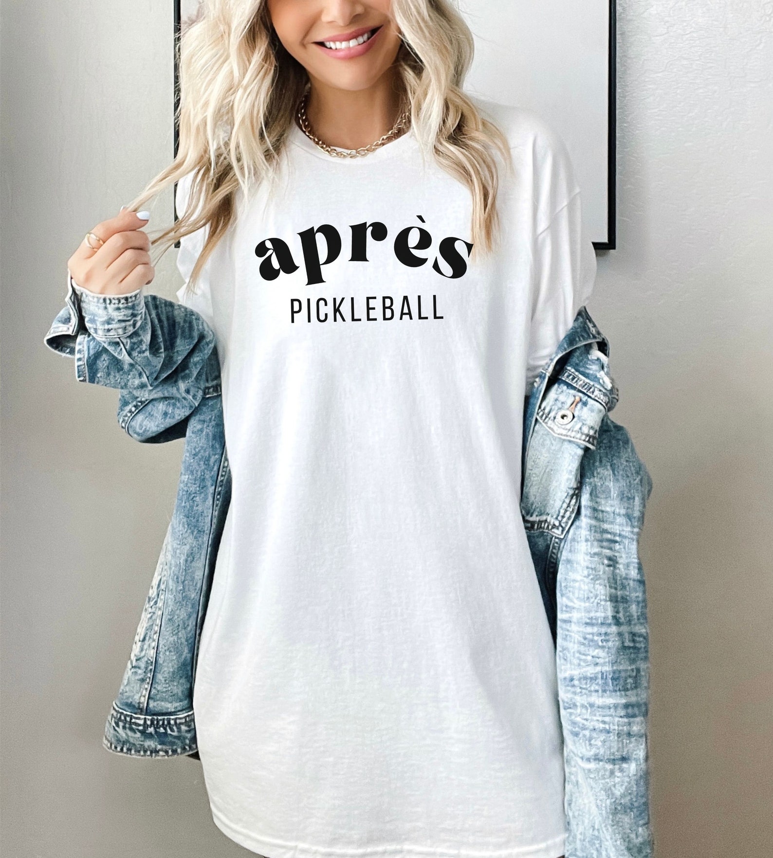 Apres Pickleball Shirt Pickleball Gifts Preppy Crewneck Pickle Shirt ...