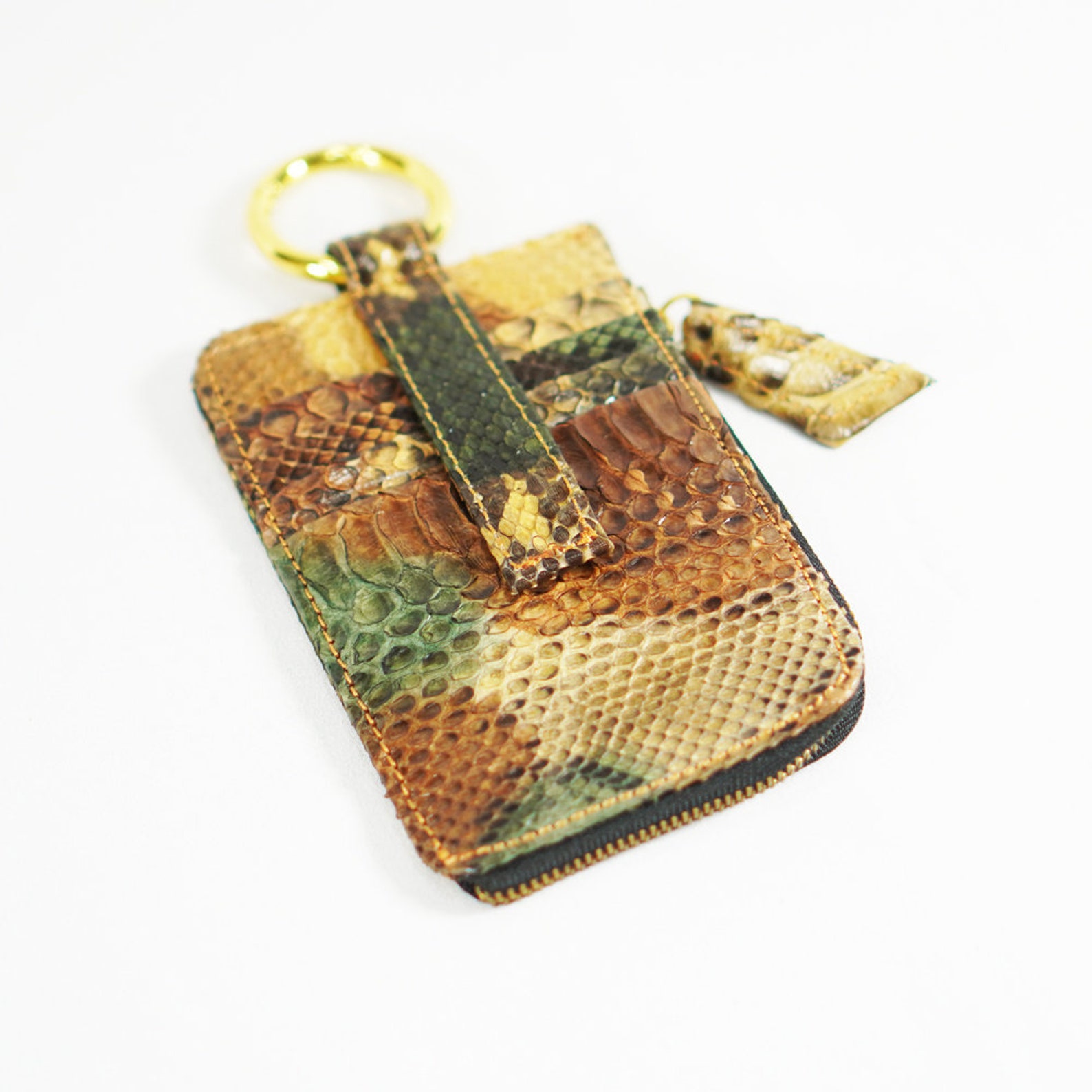 Card Wallet Python Snake Skin Army Pattern | Etsy