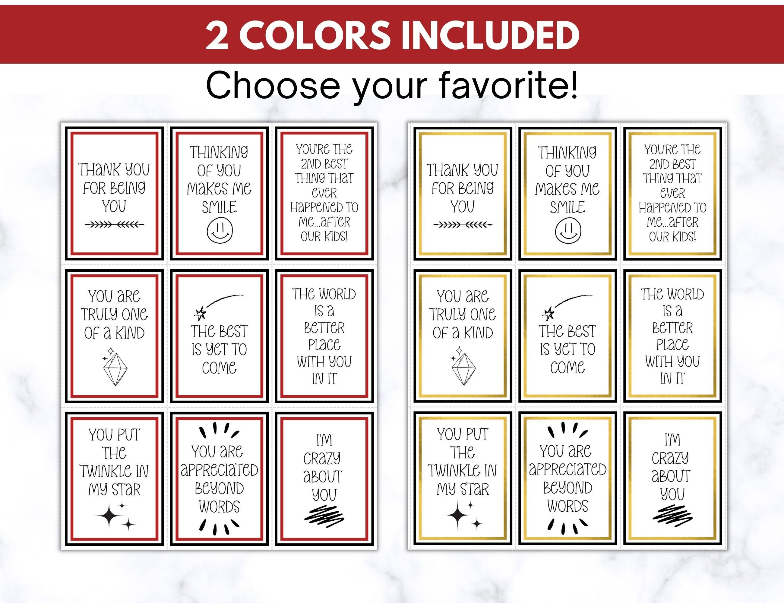 Printable Lunch Notes for Him, Husband Lunch Notes and Lunchbox Love ...