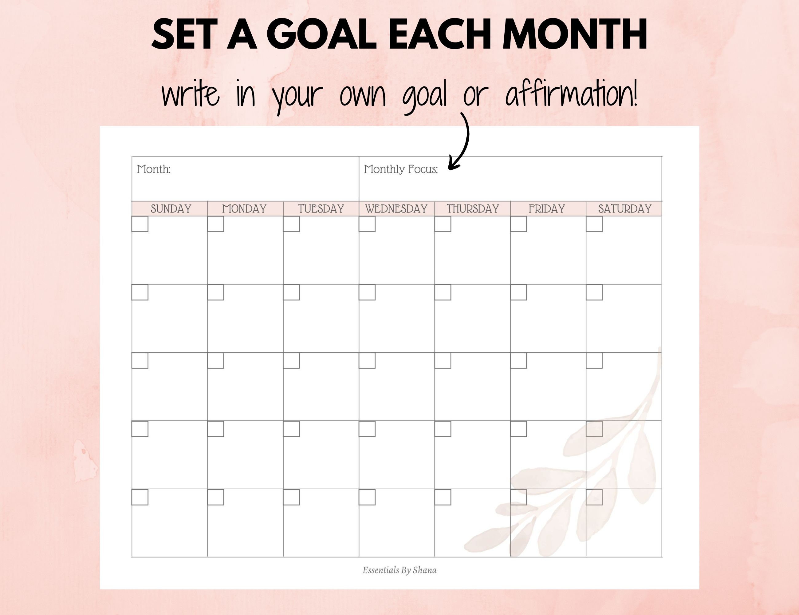 2023 2024 Printable Monthly Calendar Blank Monthly Calendar Monday ...