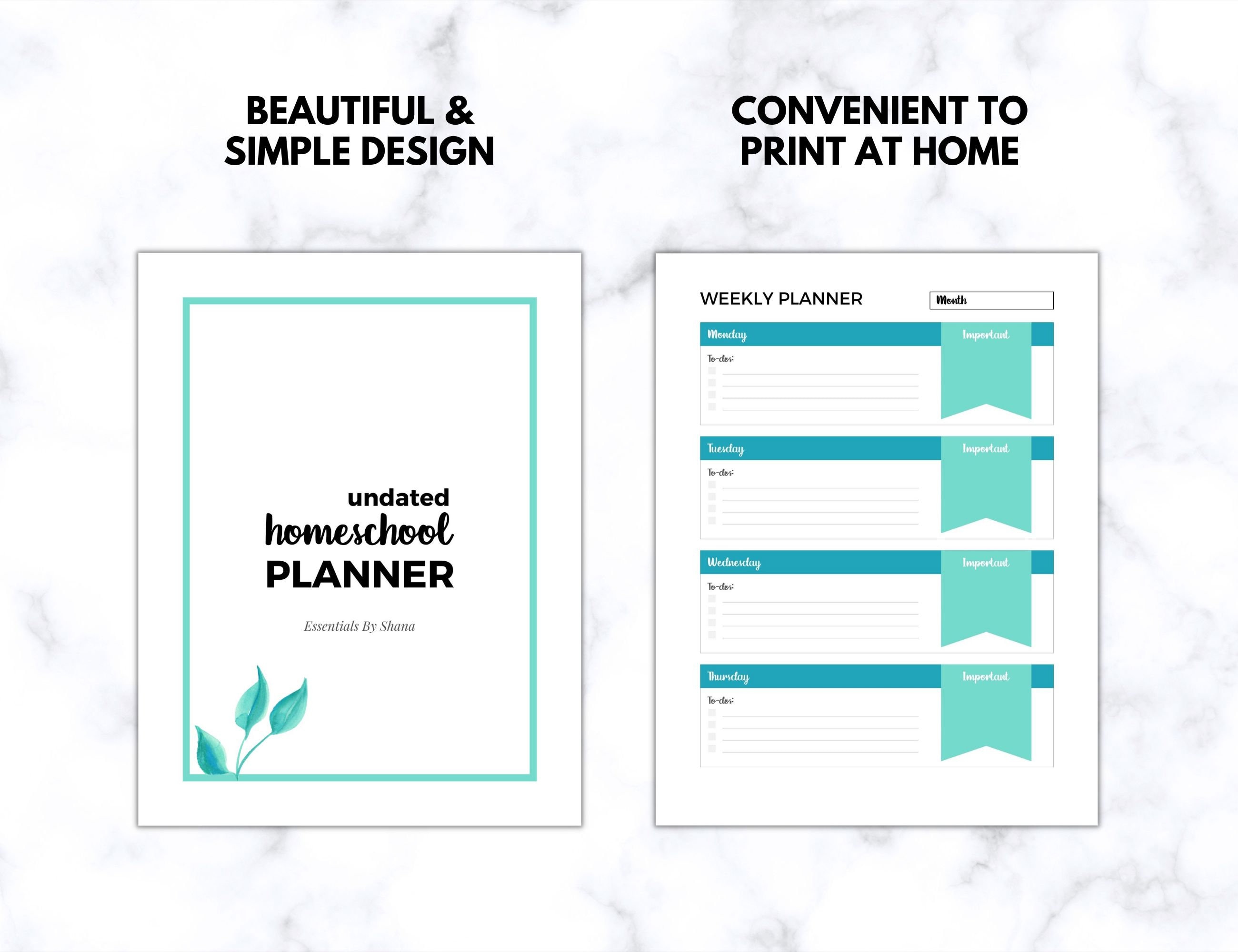 Printable Homeschool Planner Pages, Homeschool Organizer and Academic ...