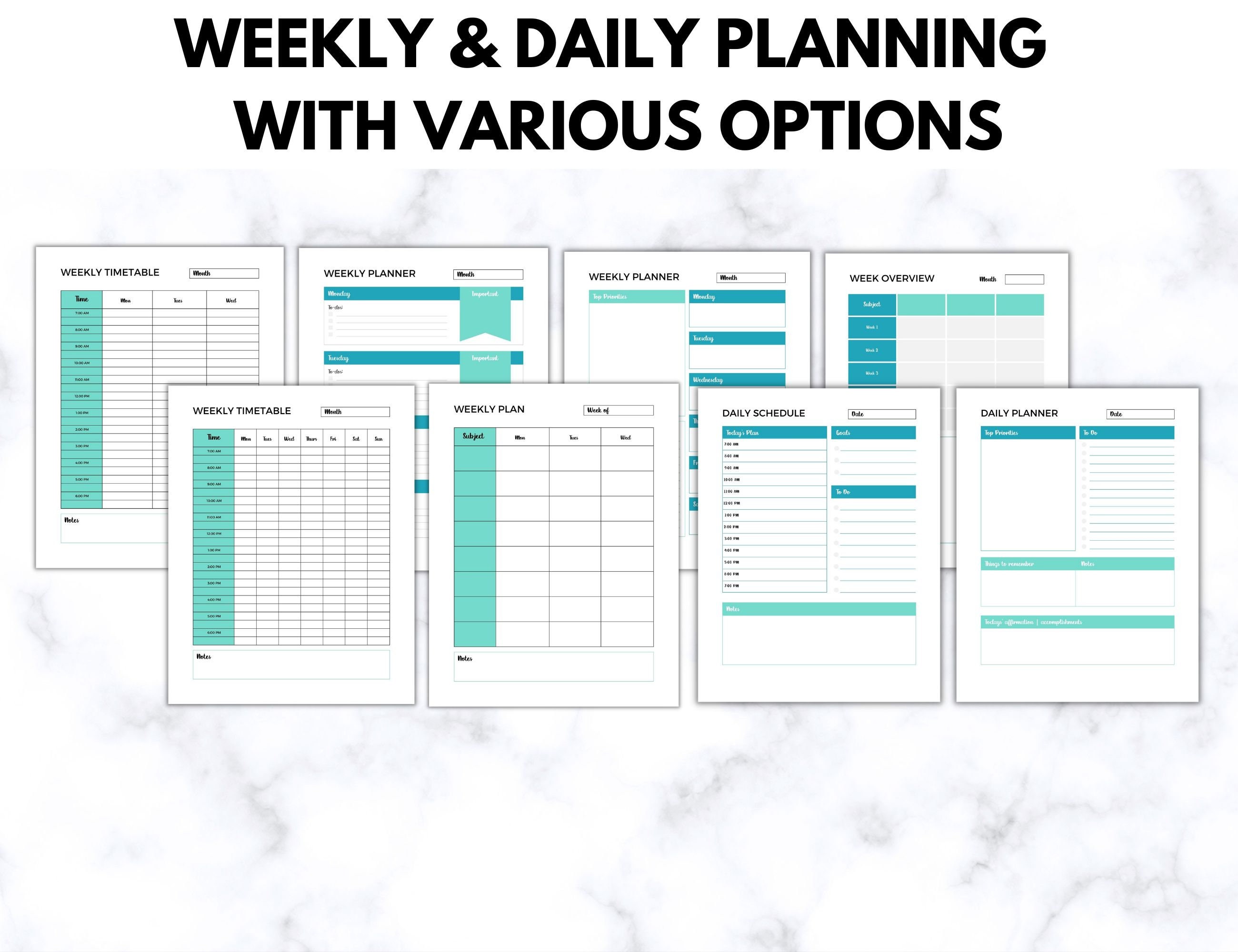 Printable Homeschool Planner Pages, Homeschool Organizer and Academic ...