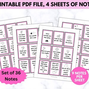 Printable Lunchbox Notes of Love Kindness Appreciation for - Etsy