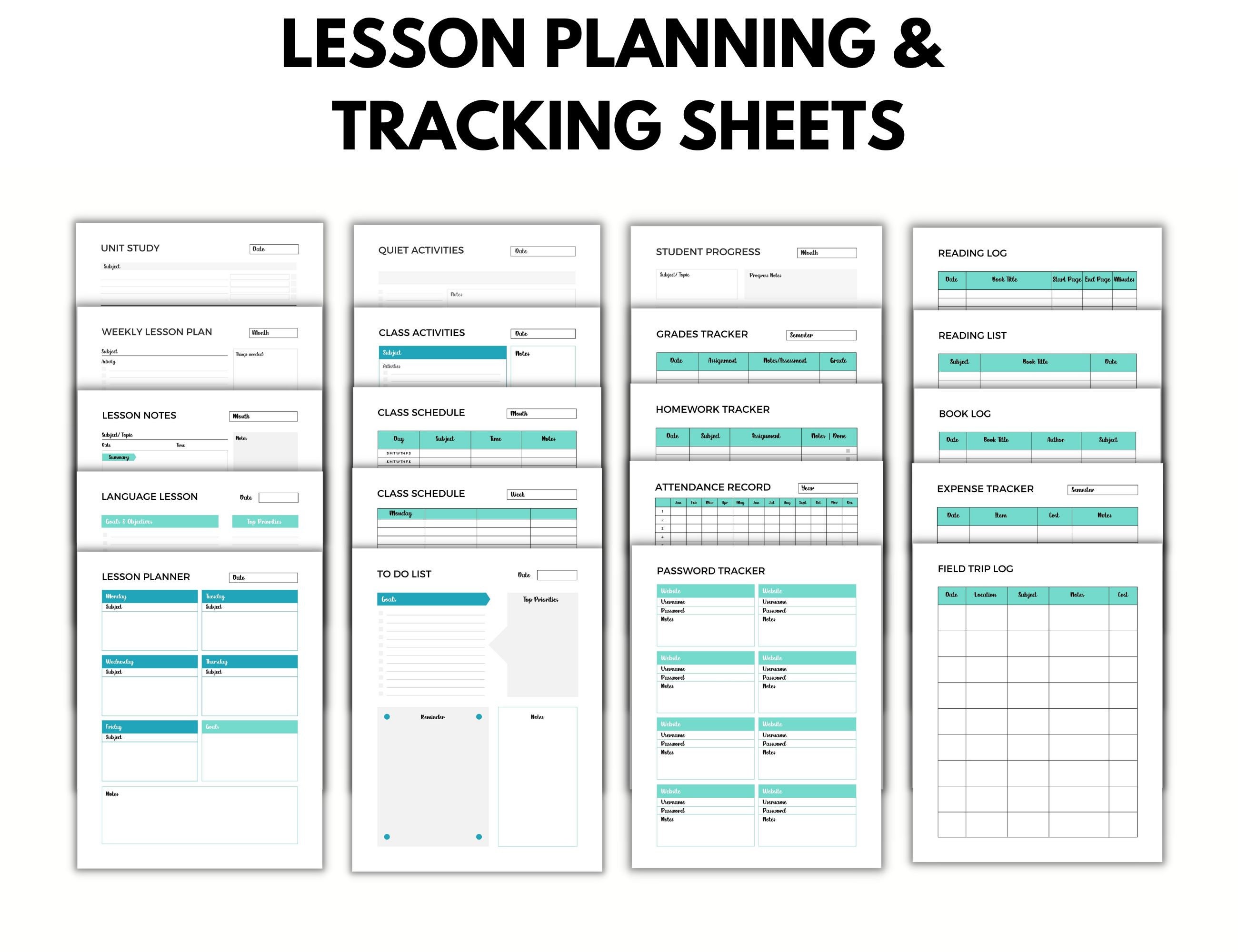 Printable Homeschool Planner Pages, Homeschool Organizer and Academic ...