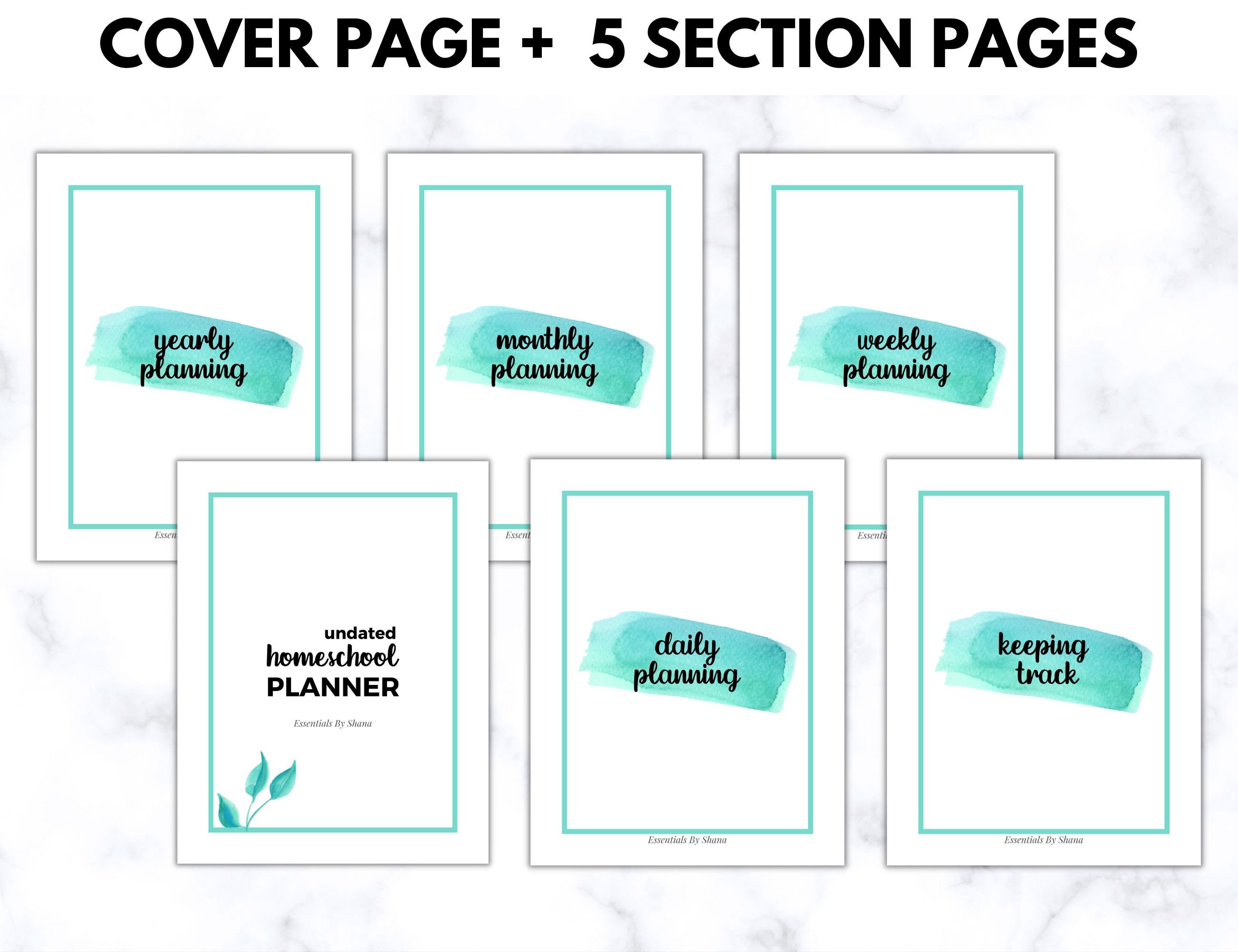 Printable Homeschool Planner Pages, Homeschool Organizer and Academic ...