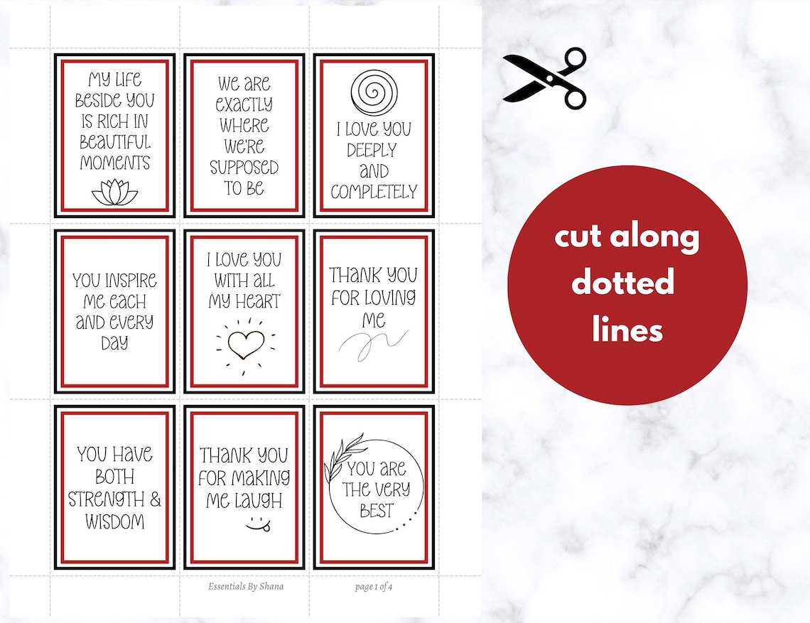 Printable Lunch Notes for Him, Husband Lunch Notes and Lunchbox Love ...