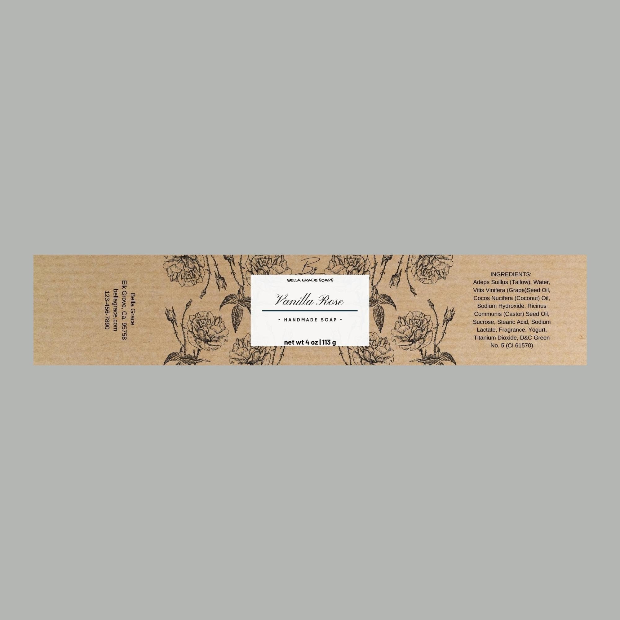 Editable Soap Wrapper Label Template for Canva. Organic Floral ...