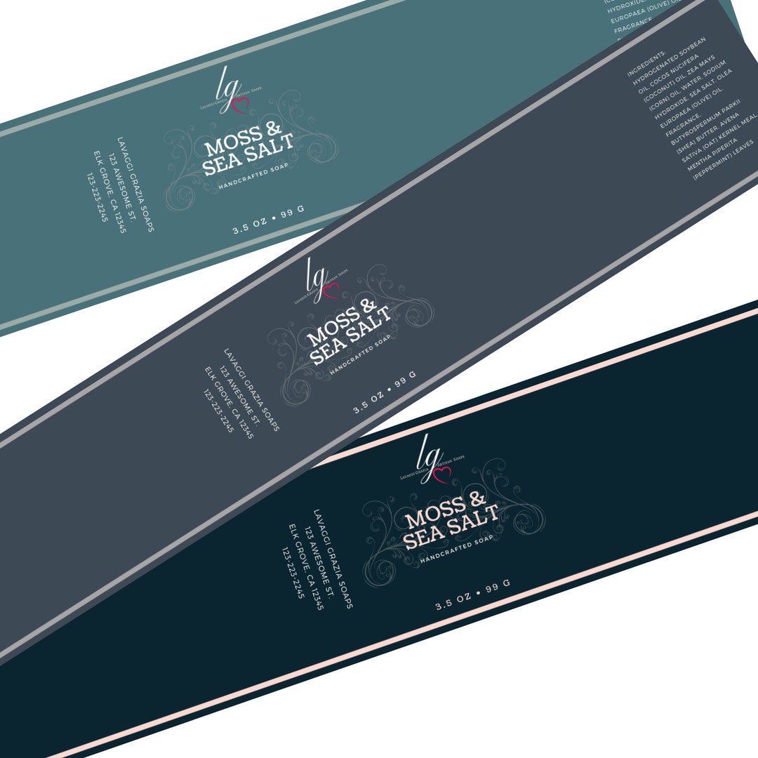 Editable Soap Wrapper Label Template for Canva. Organic Printable Belly ...