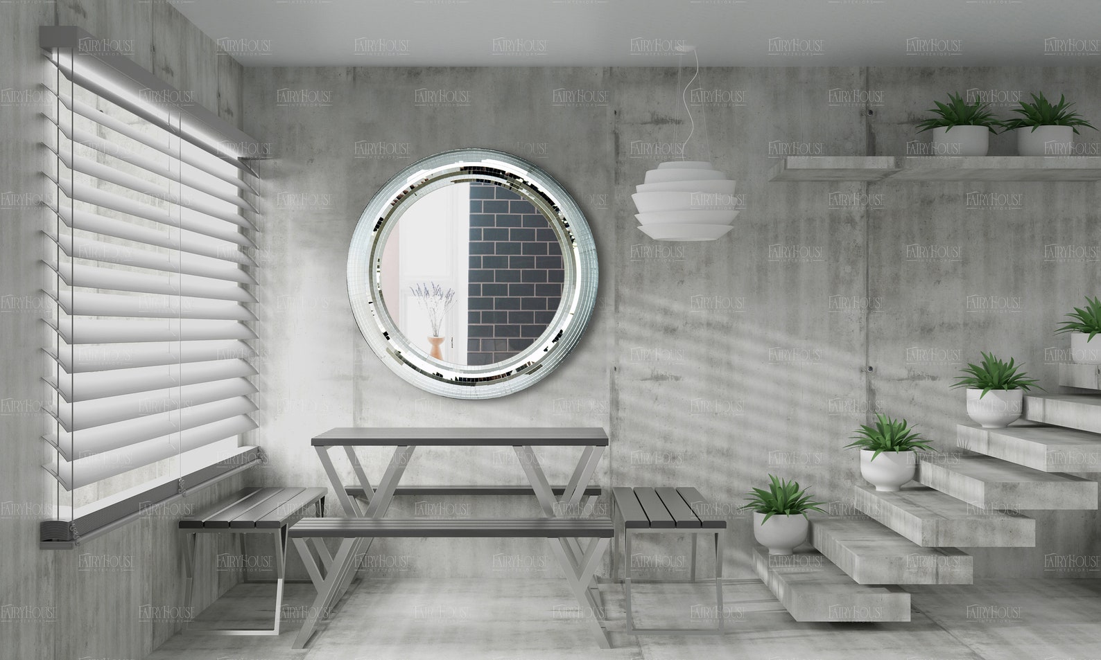 Disco Mirror Frame Round Accent Mirror Decorative Art Wall - Etsy