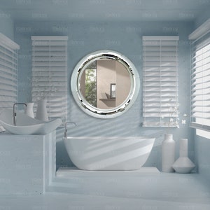 Disco Mirror Frame Round Accent Mirror Decorative Art Wall - Etsy