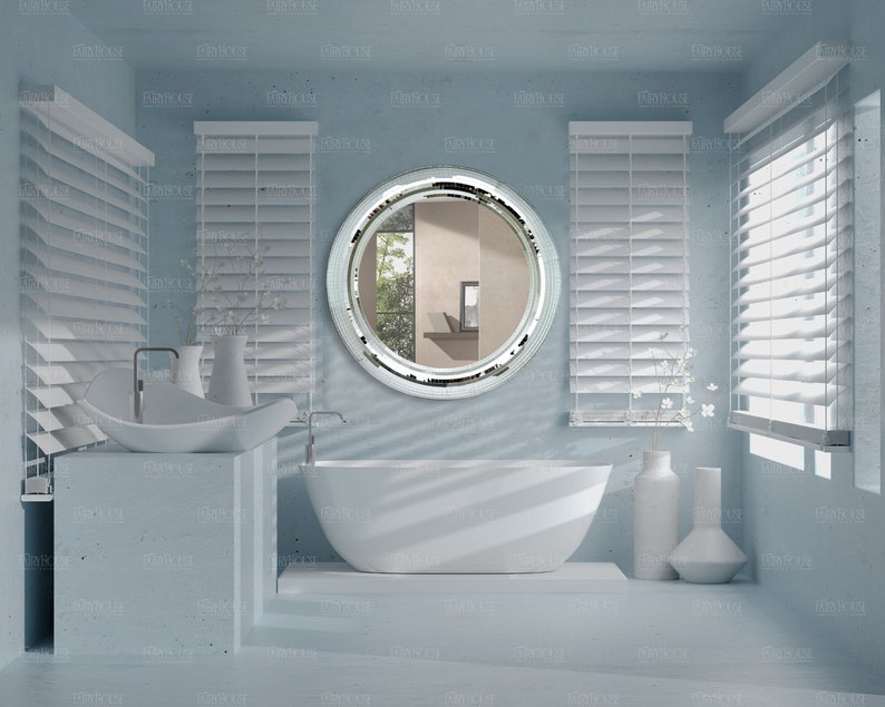 Disco Mirror Frame Round Accent Mirror Decorative Art Wall - Etsy