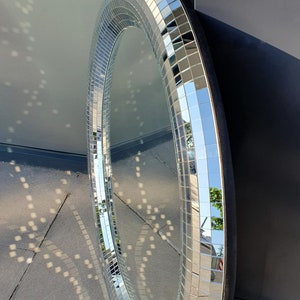 Disco Mirror Frame Round Accent Mirror Decorative Art Wall - Etsy