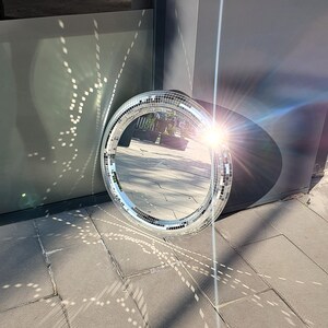 Disco Mirror Frame Round Accent Mirror Decorative Art Wall - Etsy