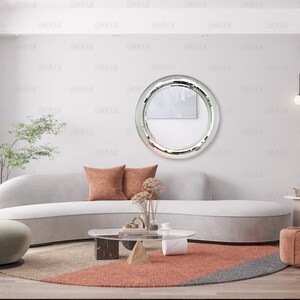 Disco Mirror Frame Round Accent Mirror Decorative Art Wall - Etsy