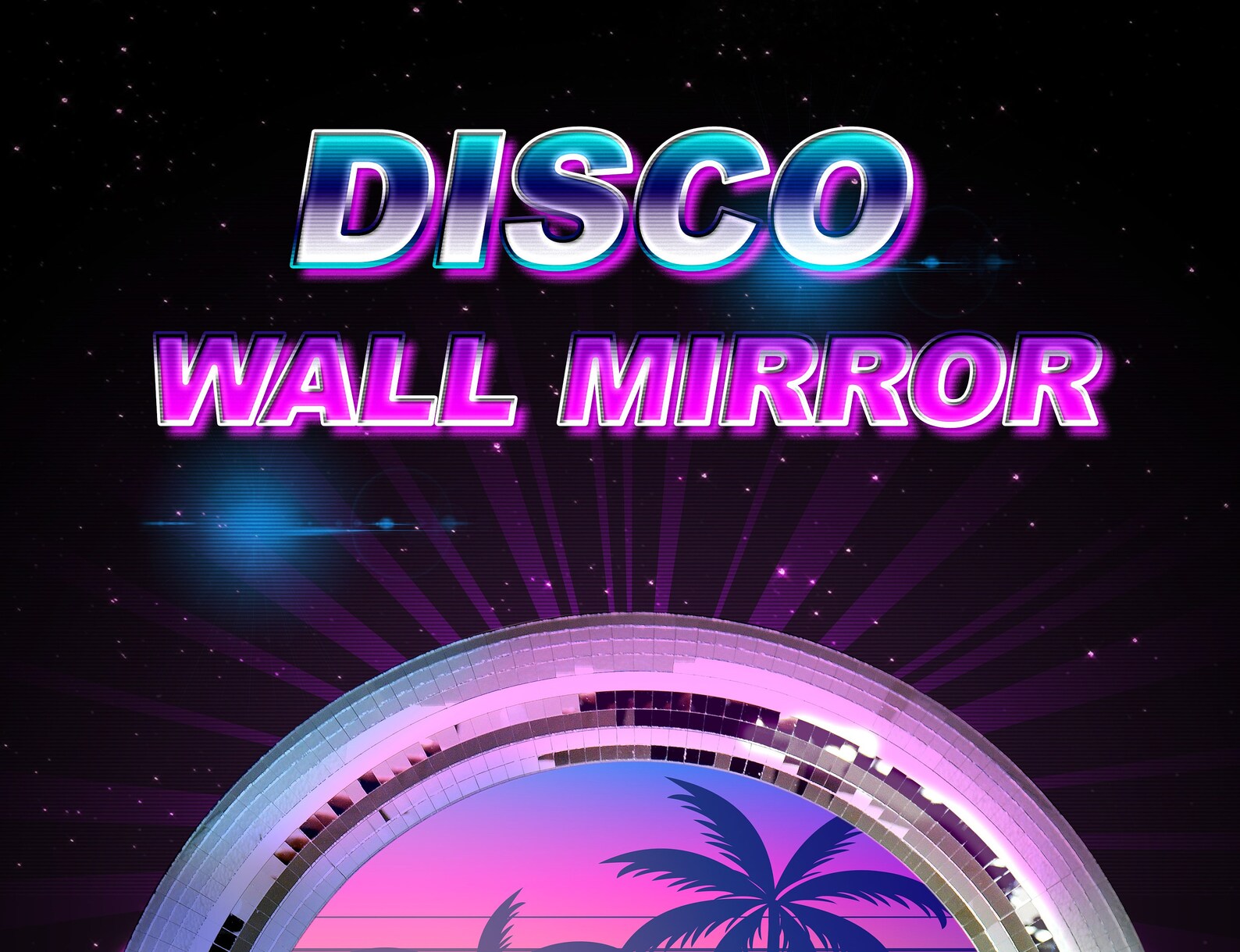 Disco Mirror Frame Round Accent Mirror Decorative Art Wall - Etsy