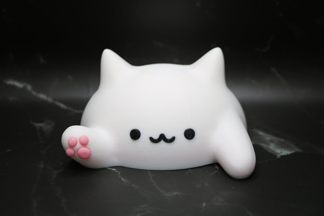Cute Waving Blob Cat 3d-printed and Hand Assembled Adorable Desk Figure ...
