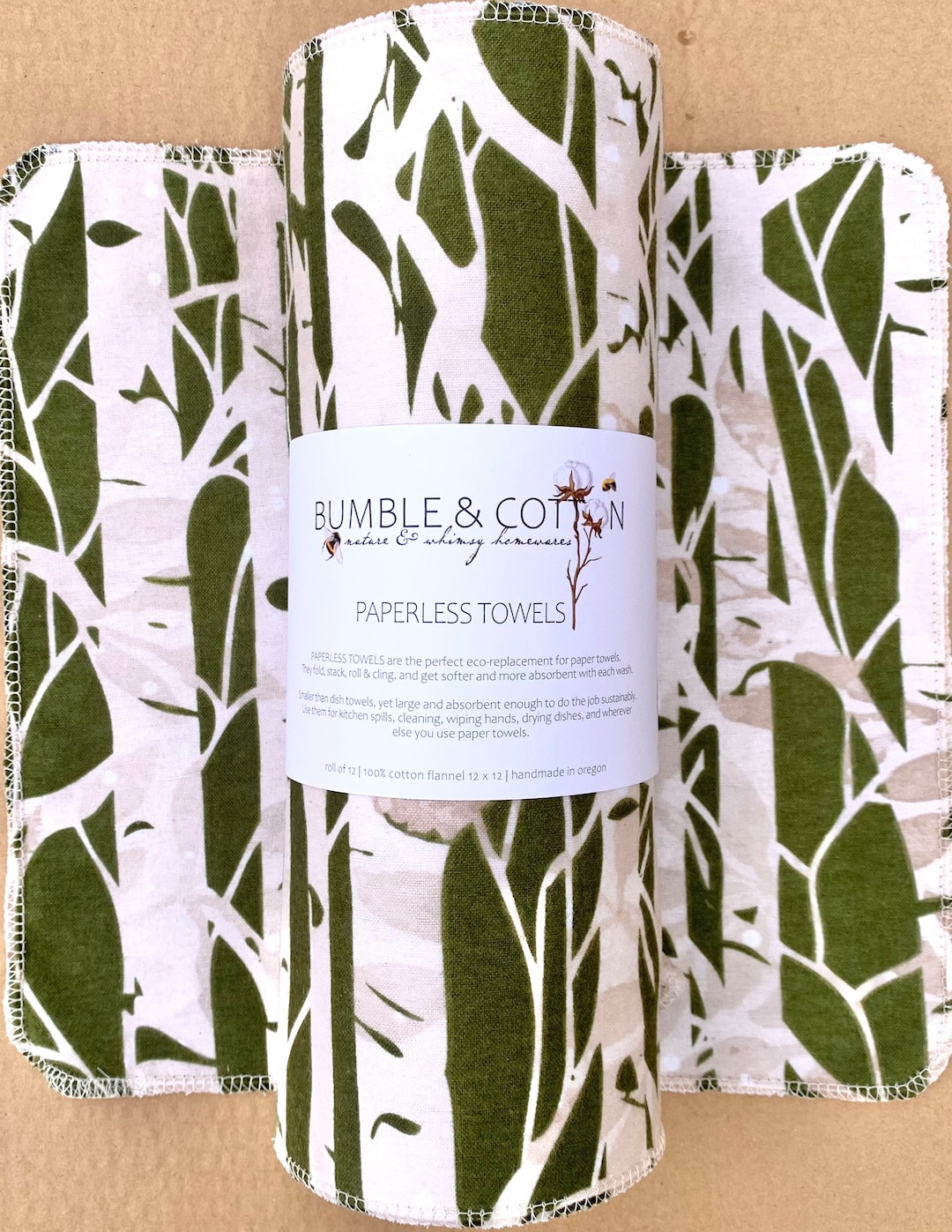Trees Paperless Towels || Unpaper Towels || Eco Kitchen Gift Botanical ...