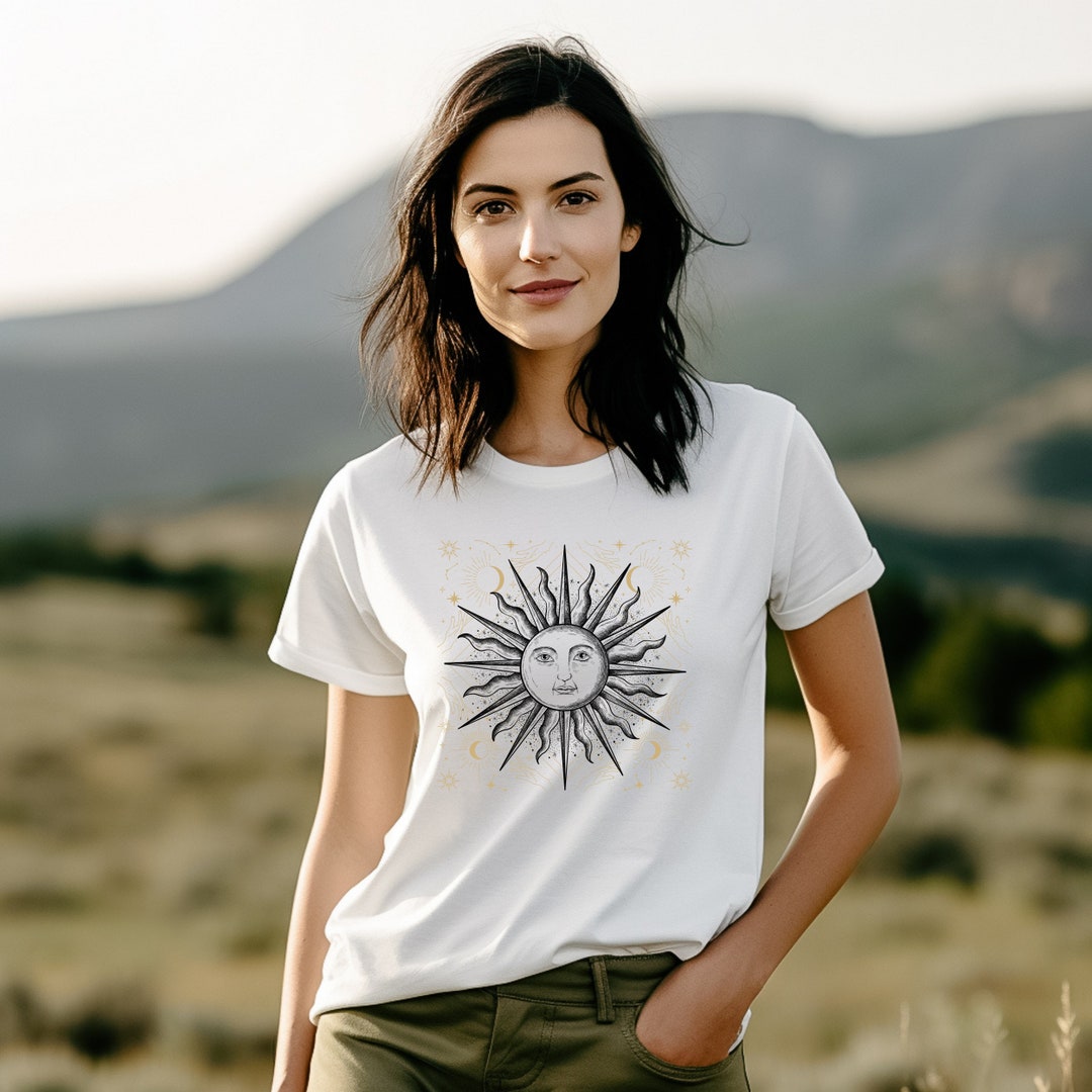 Esoteric Sun Tee Shirt || Celestrial Sun T-shirt || Cosmic Sun T-shirt ...