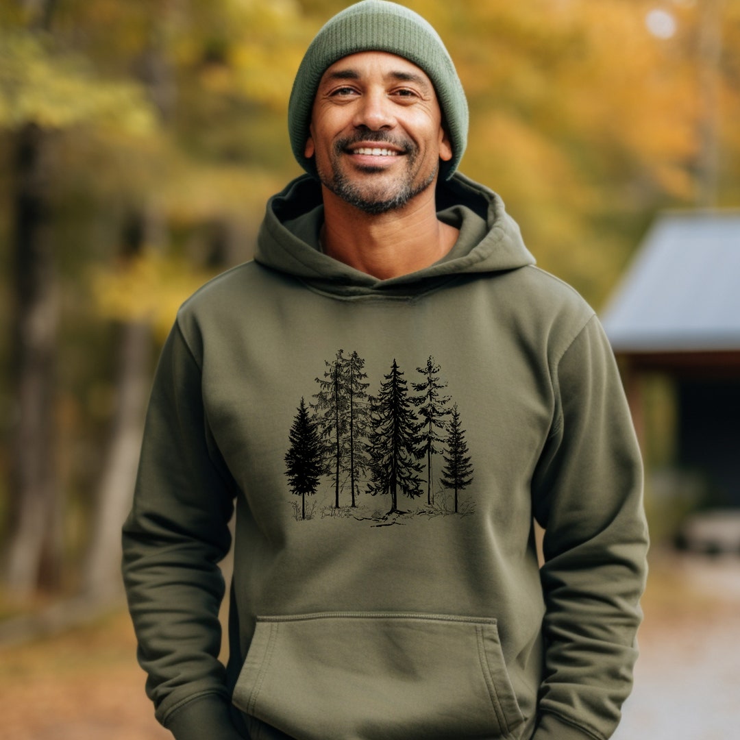 Forest Unisex Hoodie || Forest Trees Hoodie || Tree Forest Hooded ...